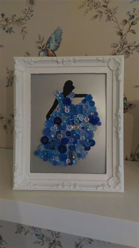 Disney Inspired Cinderella Button Art Clairescraftboutique Button