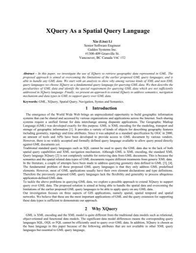 xquery as a spatial query language