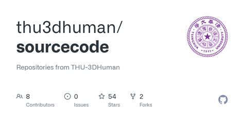 Github Thu3dhumansourcecode Repositories From Thu 3dhuman
