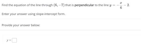 Solved Find The Equation Of The Line Through That Is Chegg Com