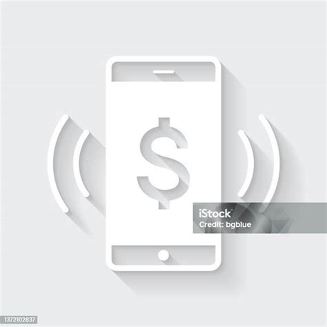 달러 기호와 스마트 폰 울림 빈 배경에 긴 그림자아이콘 플랫 디자인 0명에 대한 스톡 벡터 아트 및 기타 이미지 0명 3