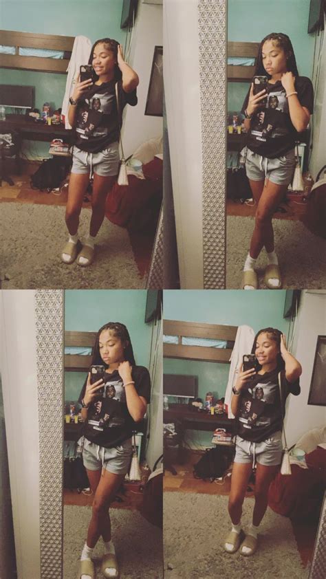 Pin By Ron Hall On Quick Saves Slides Outfit Yeezy Outfit Outfits With Leggings