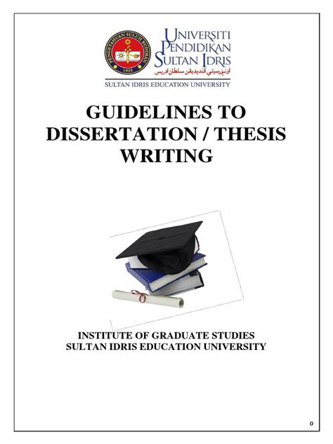 guidelines to dissertation thesis writing institute of graduate
