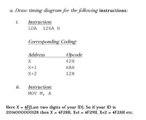A Draw Timing Diagram For The Following