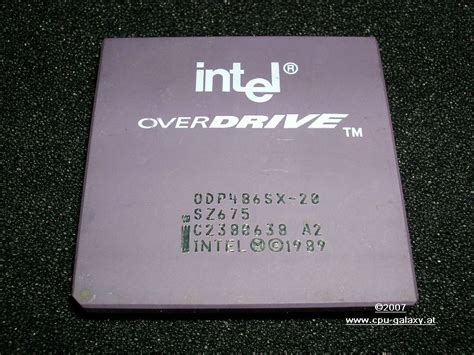 Cpu Galaxy At Vintage Chips Intel 486 Overdrive Section