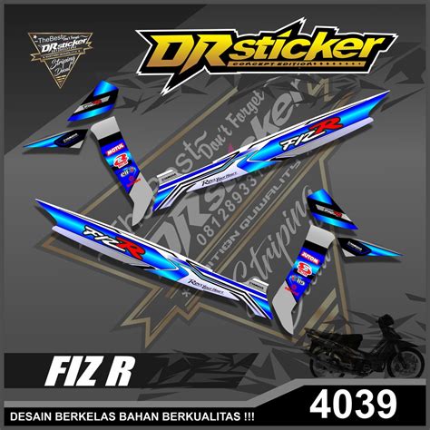 Jual 4039 Striping Fiz R Semifull Striping Stiker Variasi Lis Yamaha Motor Fiz R Desain Racing