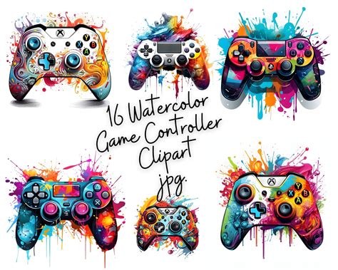 16 Game Controller Clipart High Quality S Digital Download