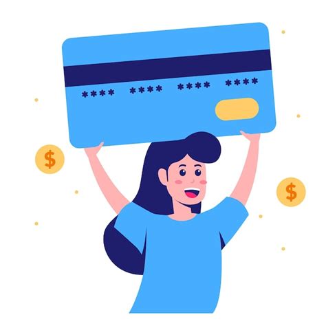 Premium Vector Woman Online Shopping E Commerce Payment With Credit Card