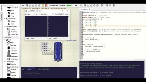Simulation Keypad In Simulide With Arduino Nano Youtube