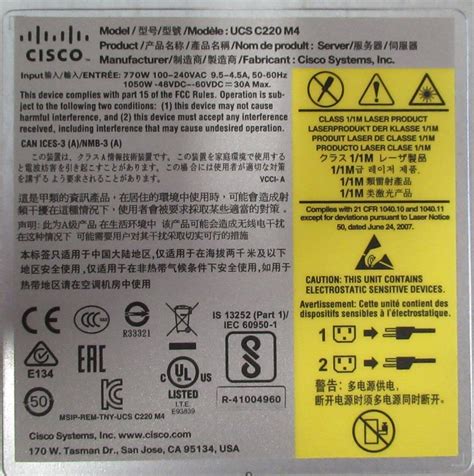 Cisco Ucs C220 M4 Ucsc C220 M4s 8x 2 5 Sas Bay 4x Rj45 Mlom 1u Rack Server Cto