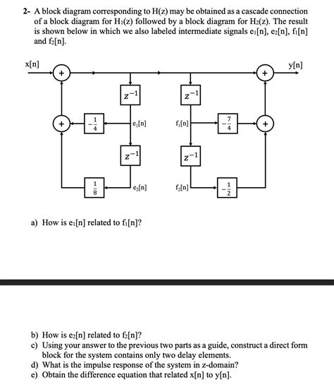 Solved 2 ﻿a Block Diagram Corresponding To Hz ﻿may Be