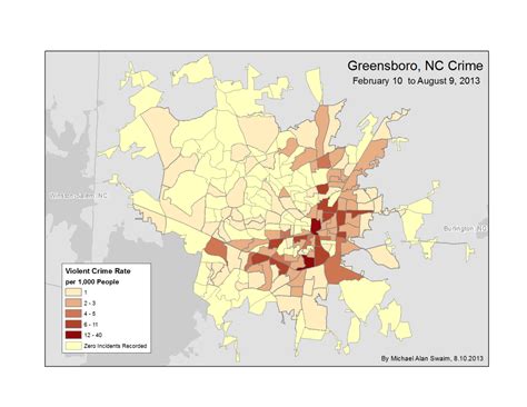 Michael Swaims Map Portfolio — A Series Of Crime Analysis Maps I Created After