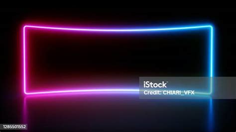 어두운 배경에 빛나는 네온 라이트를 렌더링하는 3d 렌더링 0명에 대한 스톡 사진 및 기타 이미지 0명 3차원 형태 Led 조명 Istock