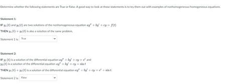Solved Determine Whether The Following Statements Are True Chegg