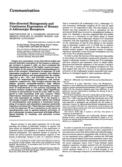 Pdf Site Directed Mutagenesis And Continuous Expression Of Human Beta