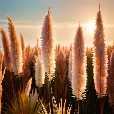 Pampas Grass Outdoor In Light Pastel Colors Stock Illustration Illustration Of Colors Farm