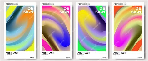 Premium Vector Abstract Gradient Poster Design With Modern Style