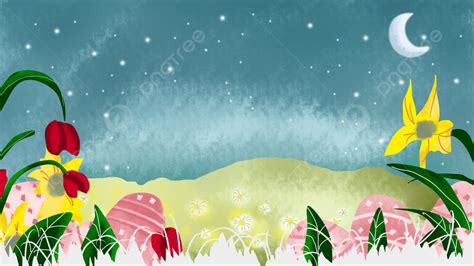 만화 핸드 드로잉 부활절 풍경 삽화 배경 특별 초청 배경 부활절 풍경 공장 배경 배경 일러스트 및 사진 무료 다운로드 Pngtree