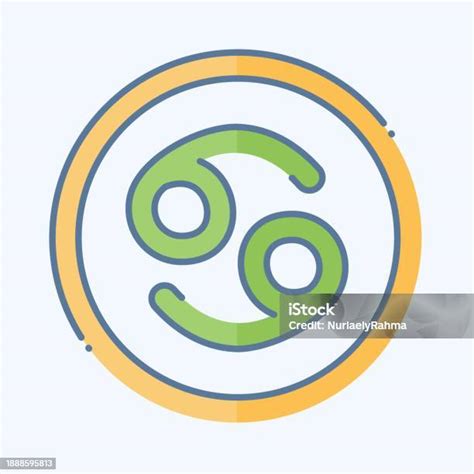 아이콘 암 기호입니다 별자리 기호와 관련이 있습니다 낙서 스타일 심플한 디자인 편집 가능 간단한 일러스트레이션 게자리에 대한 스톡 벡터 아트 및 기타 이미지 Istock