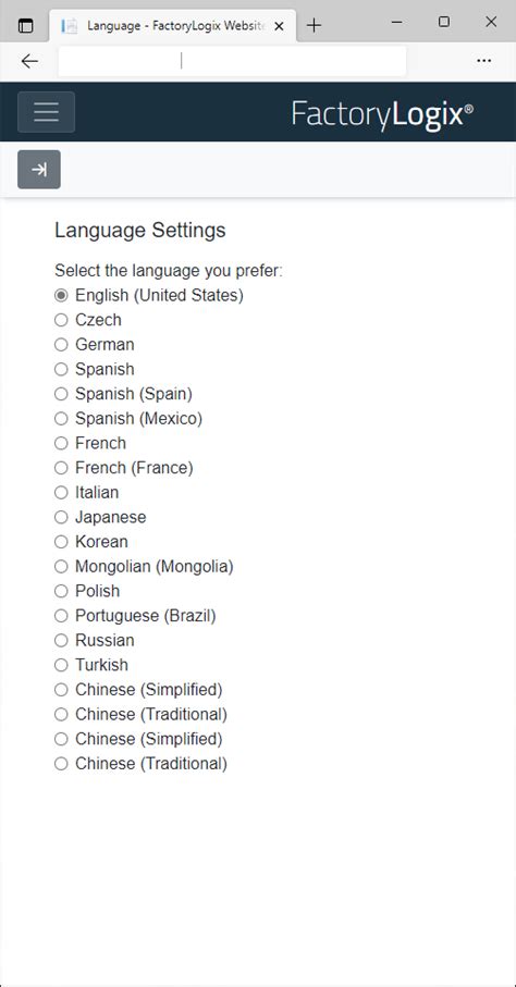 Select Default Settings