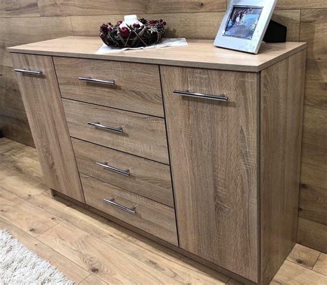 ᐉ Комод Standart 4 2 ДСП 1250х350х810 мм Дуб сонома 10084026 • Купить