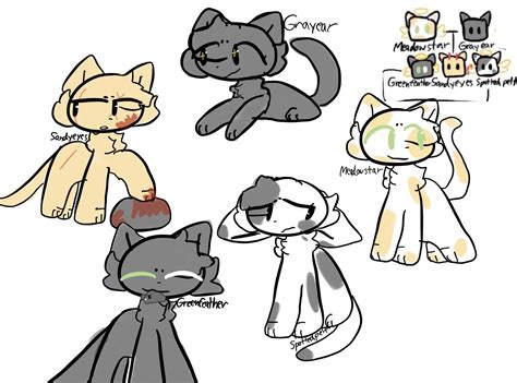 I Made A Drawing Of Some Of My Warrior Cats Ocs Rwarriorcats