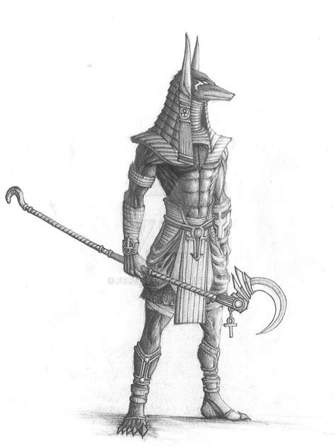 Egyptian Anubis Drawings