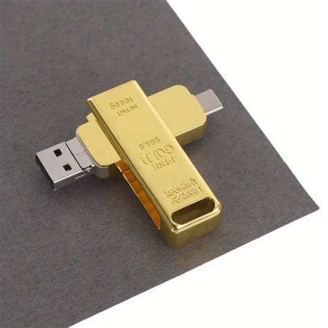 New Bullion Usb Flash Drive Metal Gold Bar Usb 2 0 Flash Temu