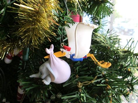 Hello Dumbo Walt Disneys Hallmark 2001 Christmas Ornament Stork Elephant