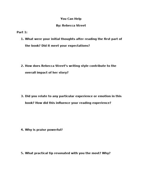 You Can Help Part 1 Pdf