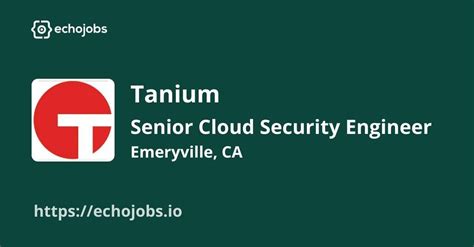 Tanium Is Hiring Senior Cloud Security Engineer Ccs Usd 105k 315k