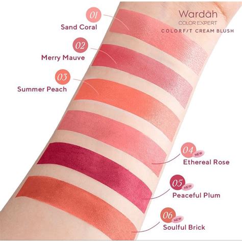 Wardah Colorfit Cream Blush 3gr 04 Ethereal Rose