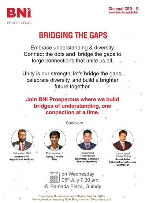 Mohammed Sameer On Linkedin Bni Prosperous Invites You To A Fantabulous Networking Opportunity To…