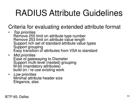 Ppt Radext Wg Radius Attribute Guidelines Powerpoint Presentation