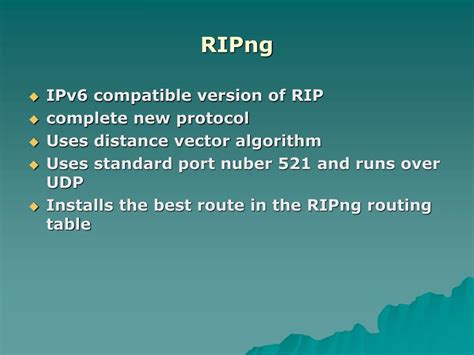 PPT Routing Information Protocol 2 RIP2 PowerPoint Presentation