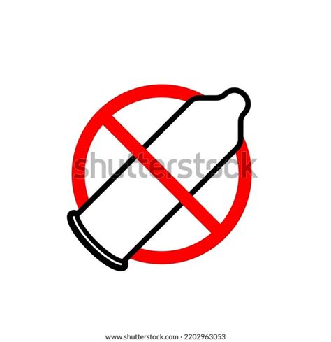 Condoms Forbidden Contraceptives Not Allowed Sign Stock Vector Royalty