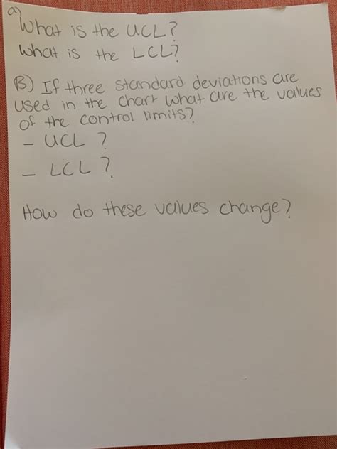 Solved What Is The UCL What Is The LCL B If Three Chegg Com