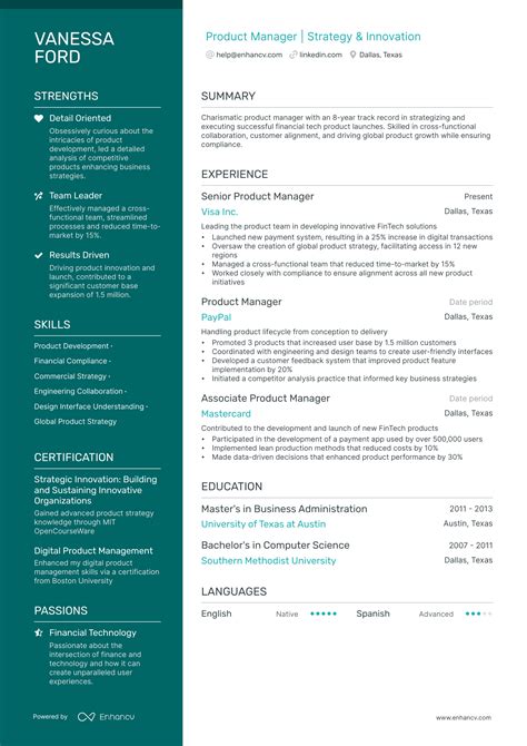37 Product Manager Resume Examples And Guide For 2025