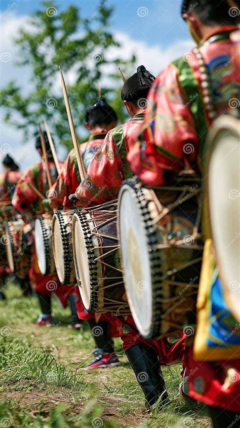 The Sound Of War Drums Sets The Rhythm For The Advancing Army Stock