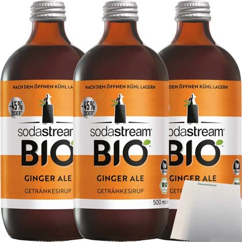 SodaStream Sirup Ginger Ale Geschmack 3er Pack 3x500ml Flasche Us