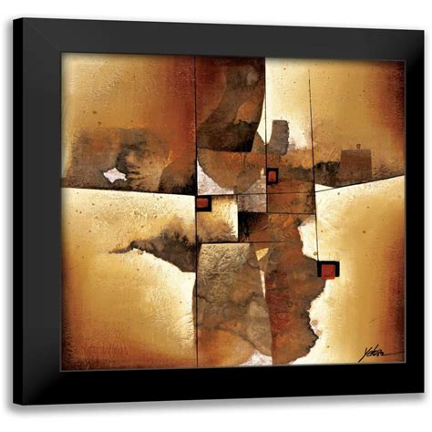Wang Yehan 12x12 Black Modern Framed Museum Art Print Titled Melted Patterns