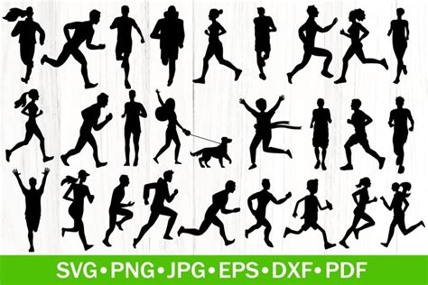 Running SVG Bundle Run Bundle Silhouette Runner Bundle
