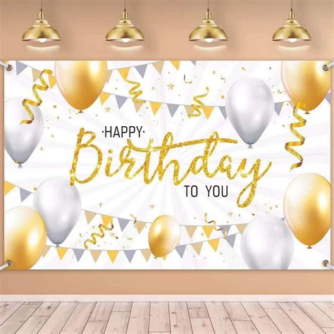 Birthday Party Decoration Happy Birthday Backdrop Banner For Men Women Anniversary Photo Booth