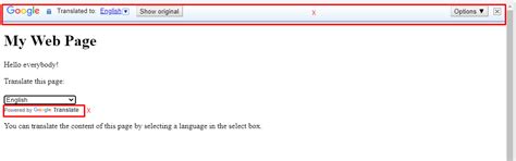 Javascript How To Remove The Powered By Google Translate And Translate Web Page By Google