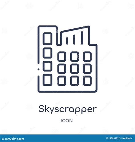Linear Skyscrapper Icon From City Elements Outline Collection Thin