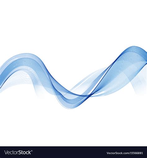 Abstract Template Background With Blue Curved Wave