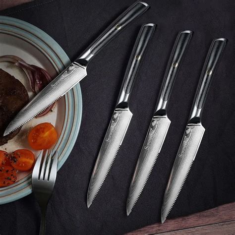 Aliexpress Buy Sunnecko 4pcs Steak Knife Set 5 Inches Kitchen