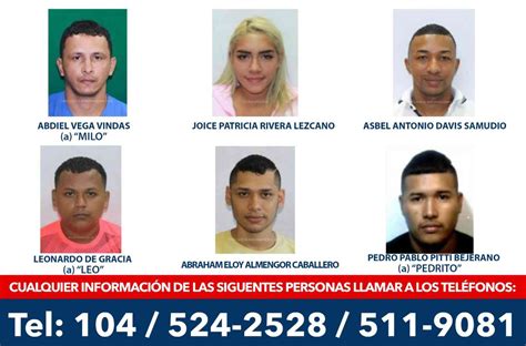 Policía presenta listado de los más buscados entre ellos está la influencer del ghetto Día