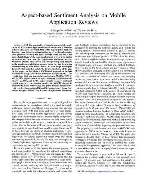 Pdf Aspect Based Sentiment Analysis On Mobile Application Reviews