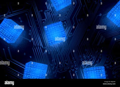 A Concept Showing A Network Of Interconnected Blocks Of Data Depicting